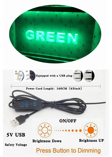 FENDT 3D ILLUMINATING LED GREEN NEON PLATE 12 VOLTS 10 WATTS ￡13.10 ...