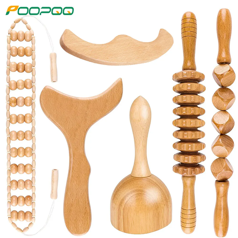 Wood-Therapy-Massage-Tools-Lymphatic-Drainage-Massager-Maderoterapia ...