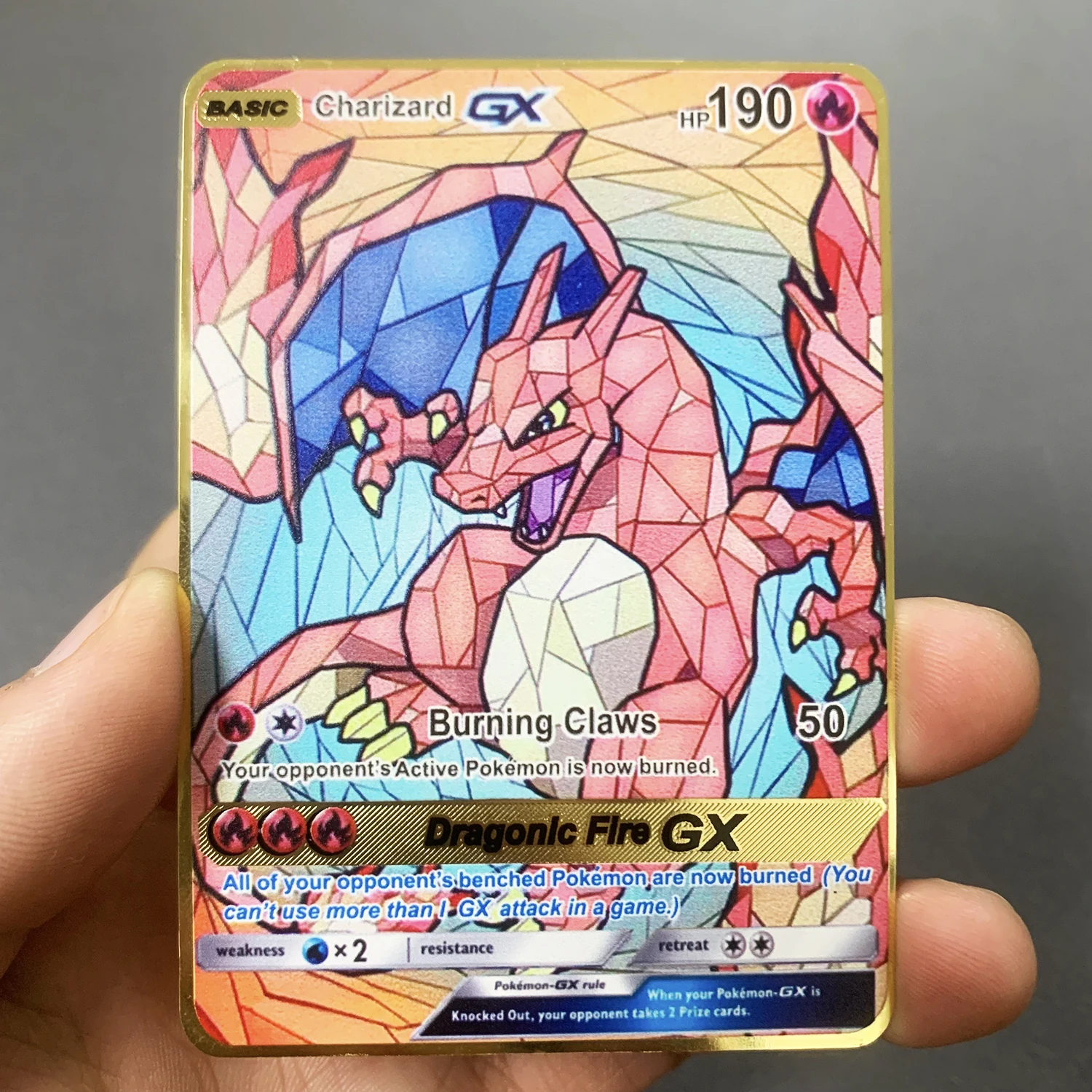 Metal Card 10000 Points Arceus Charizard Raichu Super Card Golden ...