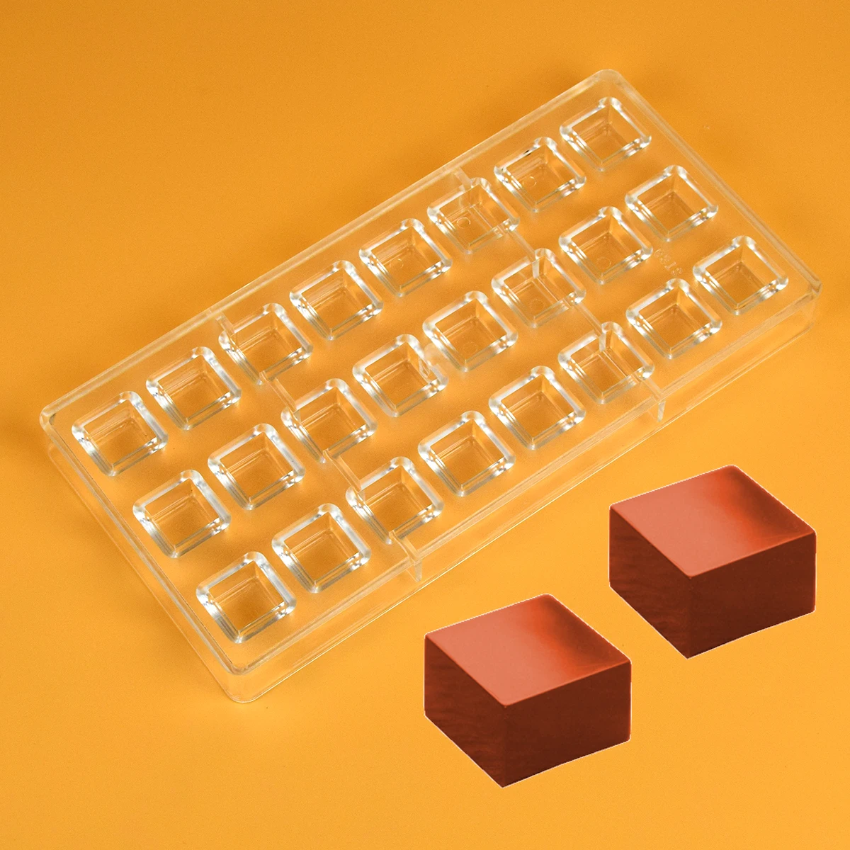 1Pcs-Polycarbonate-Chocolate-Candy-Mold-Pans-Tray-Cube-Shape-Fondant ...