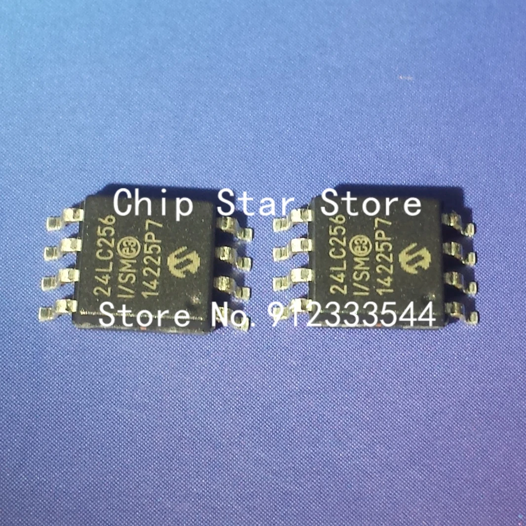 5 50pcs 24LC256 I/SM 24LC256T I/SM 24LC256 SOIJ8 EEPROM 256 Kbit 32K x ...