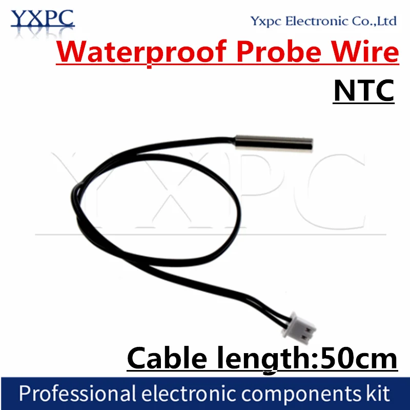 1PCS 50cm NTC Thermistor Temperature Sensor B3950 2K 5K 10K 15K 20K 50K ...