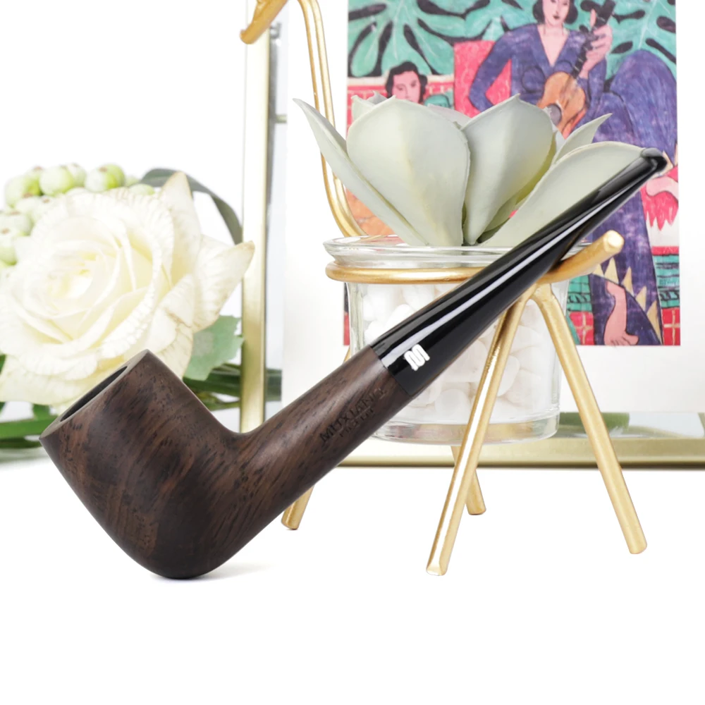 Straight-handle-billiard-tobacco-pipe-acrylic-long-stem-9mm-pipe ...