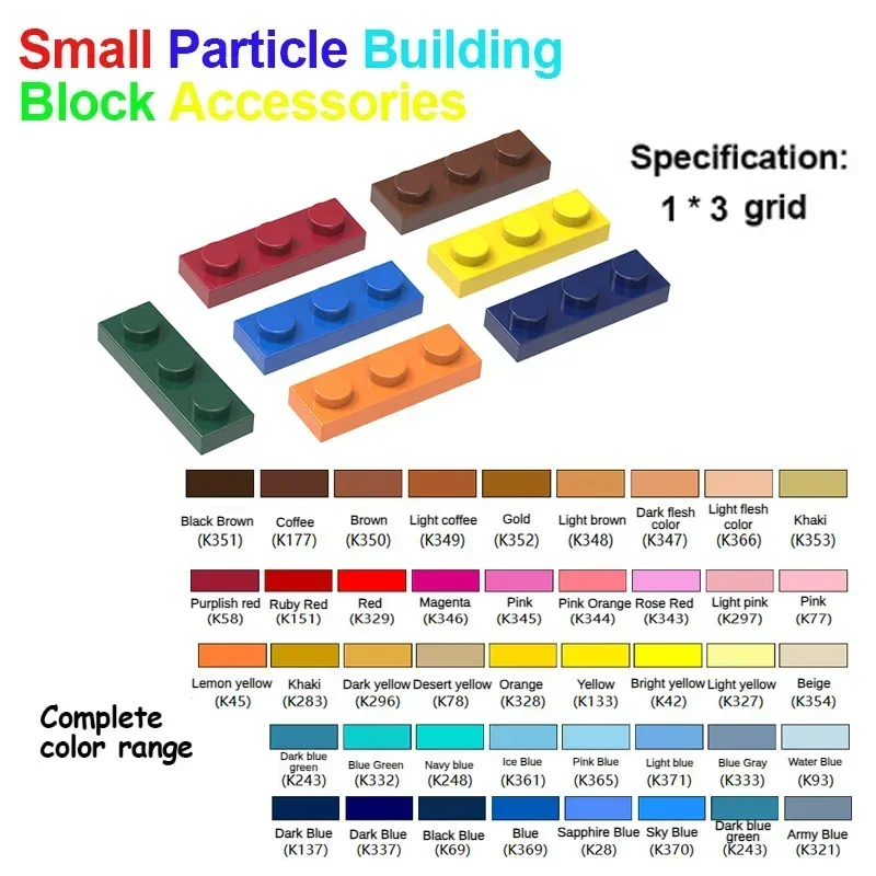DIY-Small-Particle-Building-Block-3623-Thin-1x3-Holes-Handmade-Building ...