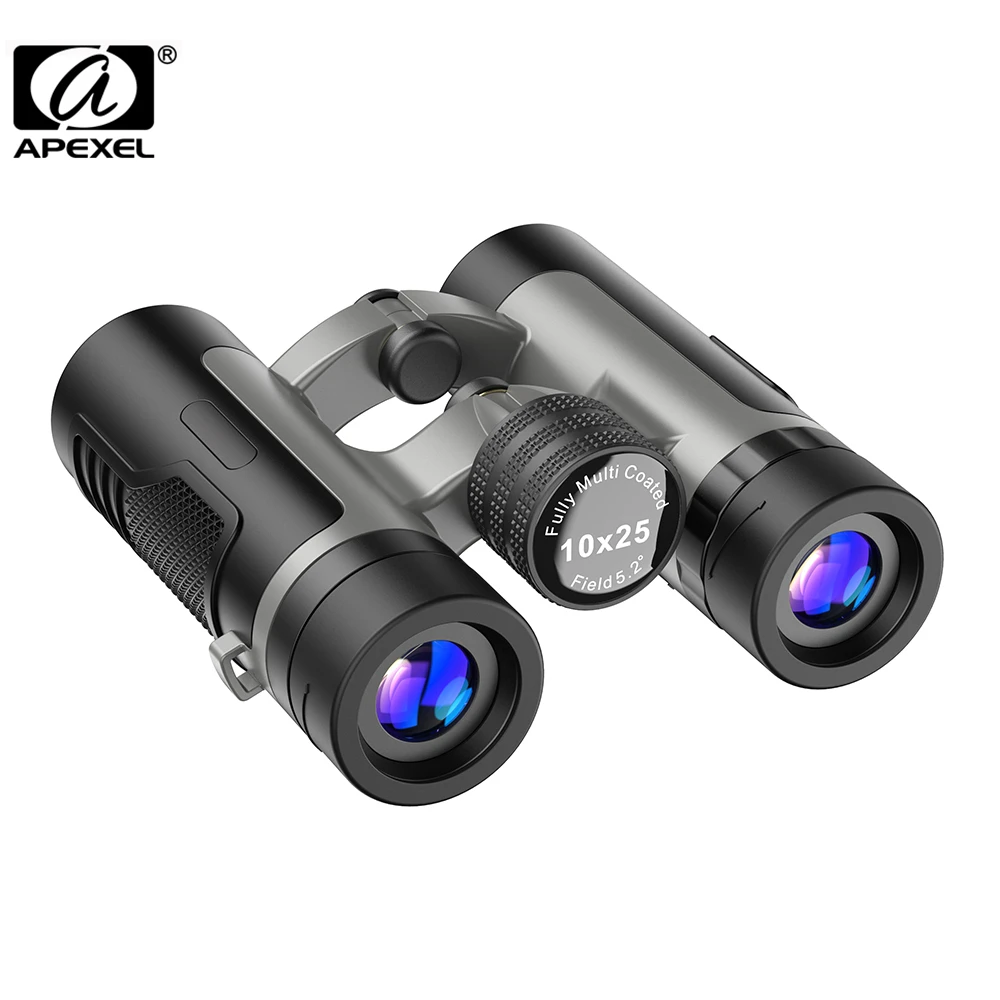 APEXEL 접이식 쌍안경 10x25 HD 휴대용 BaK4 프리즘 장거리 쌍안경 망원경, 캠핑 사냥 관광용| | - AliExpress