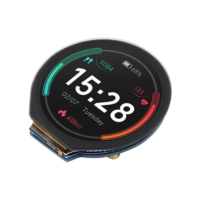 1.28" Round TFT LCD Display Module Round RGB IPS 240x240 Resolution ...