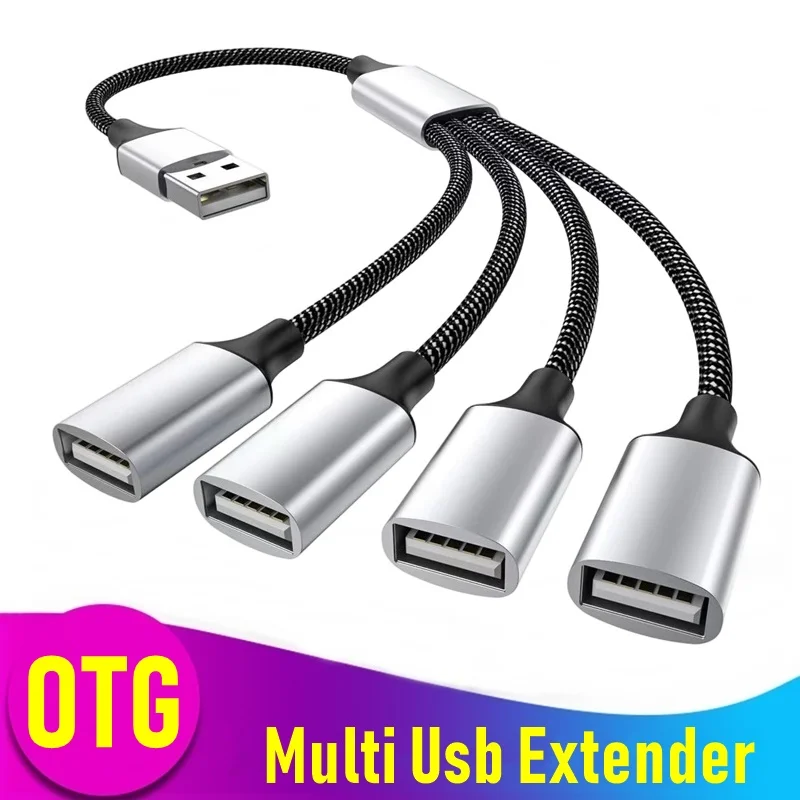 USB-Type-C-Hub-Extensions-4-Port-USB-Cable-Splitter-OTG-High-Speed ...