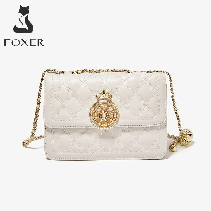 FOXER-Women-Crossbody-Shoulder-Bags-Split-Leather-Messenger-Bag-Chains ...