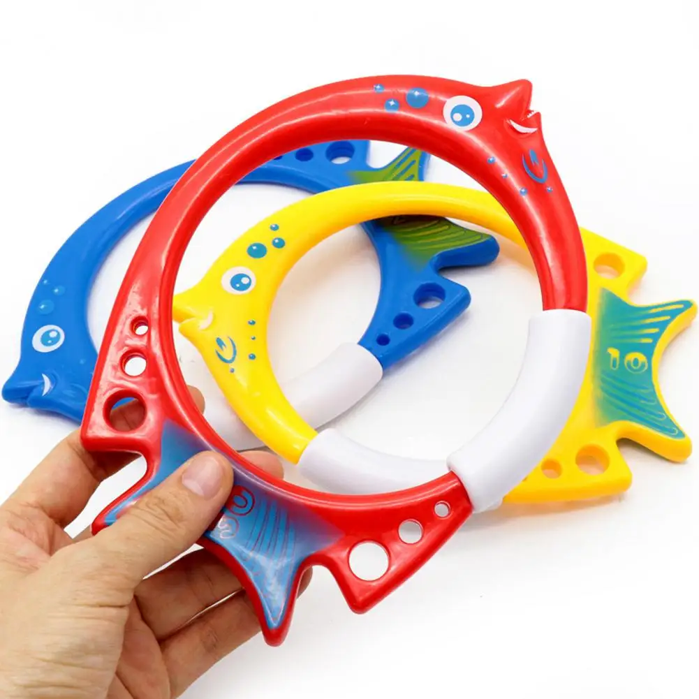 3Pcs-Diving-Fish-Ring-Cartoon-Safety-Plastic-Swimming-Pool-Training ...
