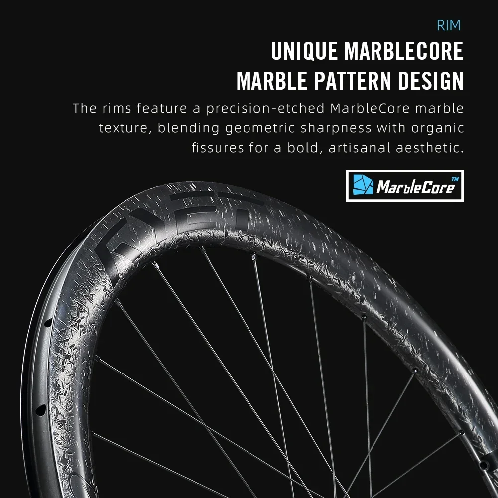 Ryet GRV1000 Gravel Bike Carbon Wheelset 52T Ceramic Ratchet Hub Pillar ...