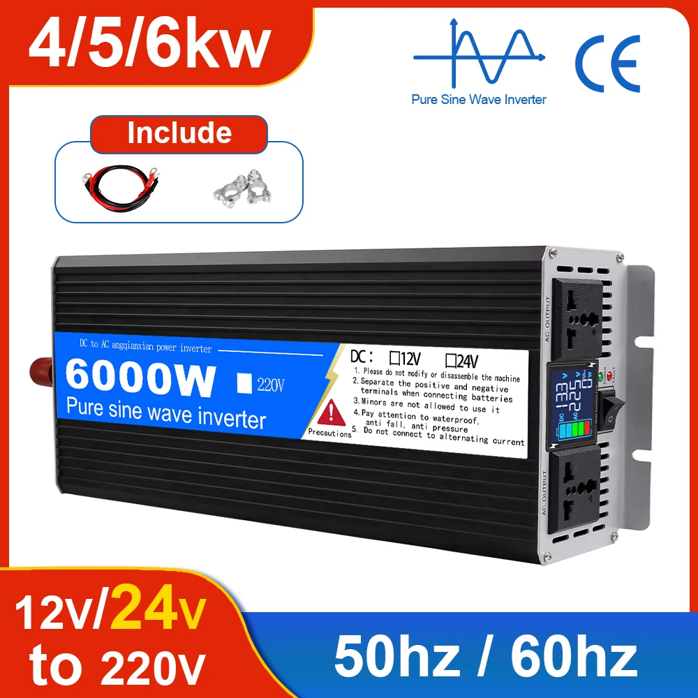 6KW-Pure-Sine-Wave-Inverter-3-2kW-4KW-5KW-DC-12V24V-To-AC-220V-60Hz ...