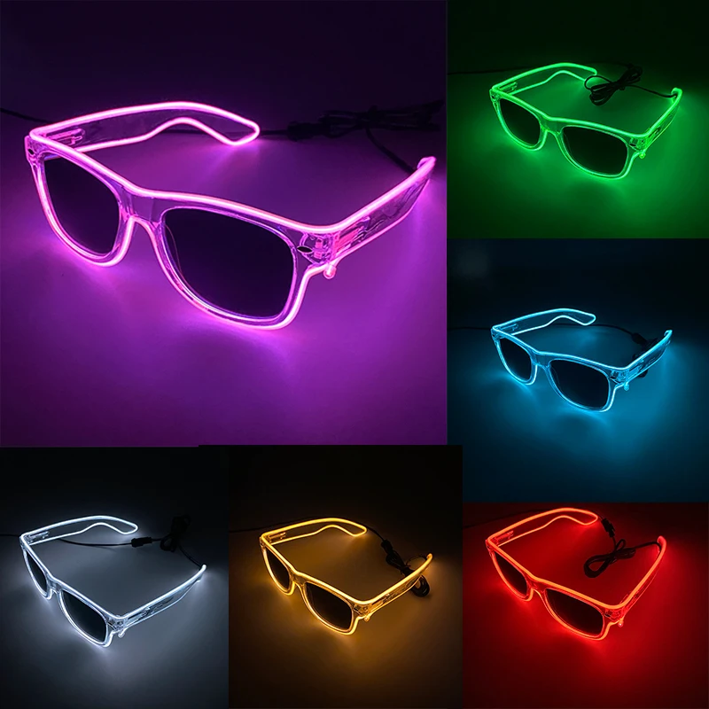Gafas-de-sol-con-luz-de-ne-n-lentes-luminosas-LED-iluminaci-n-en-la ...
