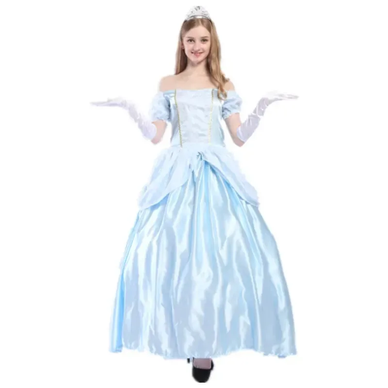 Women Girls Classic Cinderella Princess Dress Adult Sexy Fairy Tale ...