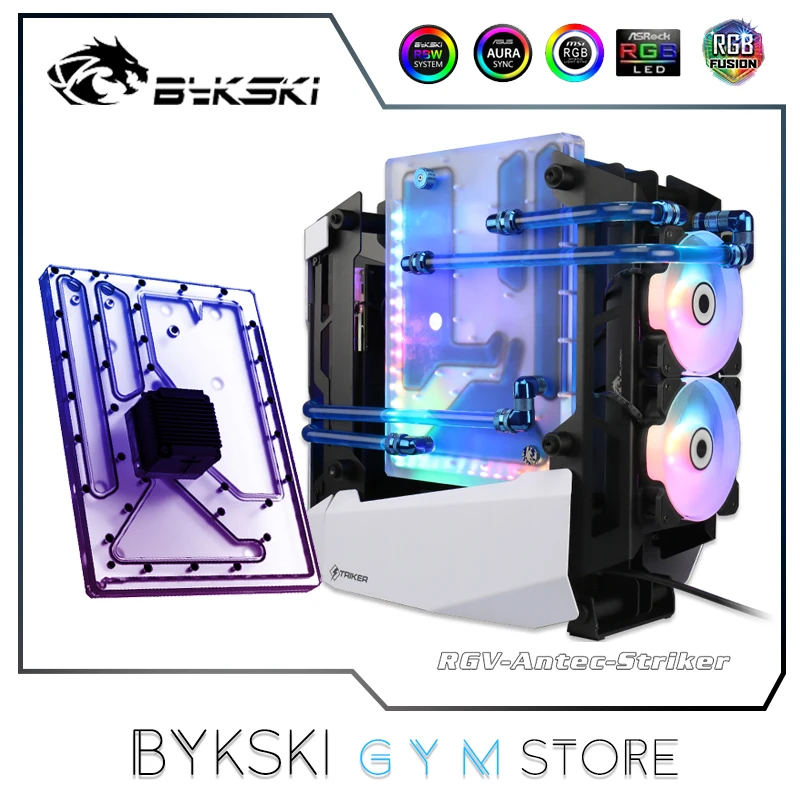 Bykski Kit de placa de canal de agua para Antec Striker, placa ASTRO + radiador + Accesorios ...