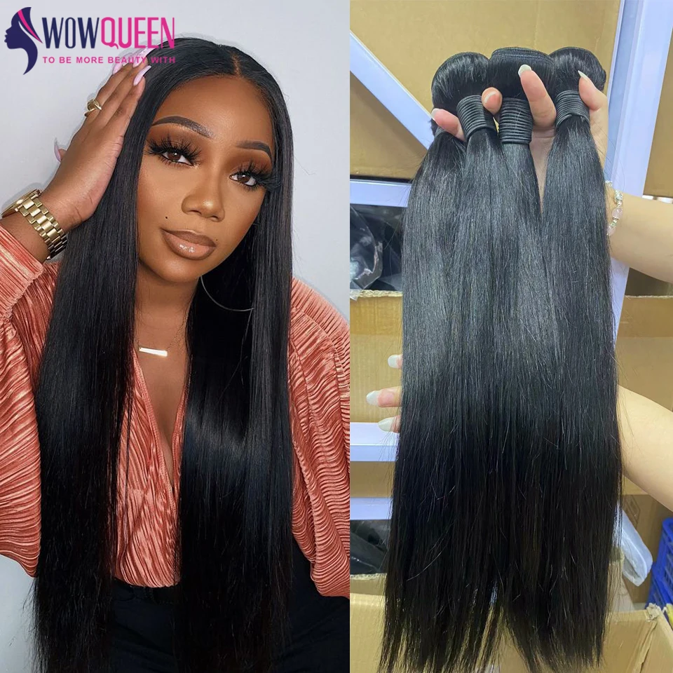 Straight-Human-Hair-Weave-Bundles-Peruvian-Hair-Bundles-100-Remy-Hair ...