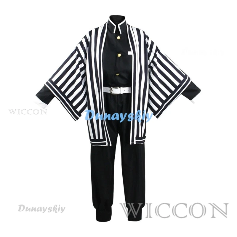Black Iguro Obanai Cosplay Anime Demon Ghost Killer Iguro Obanai Haori ...
