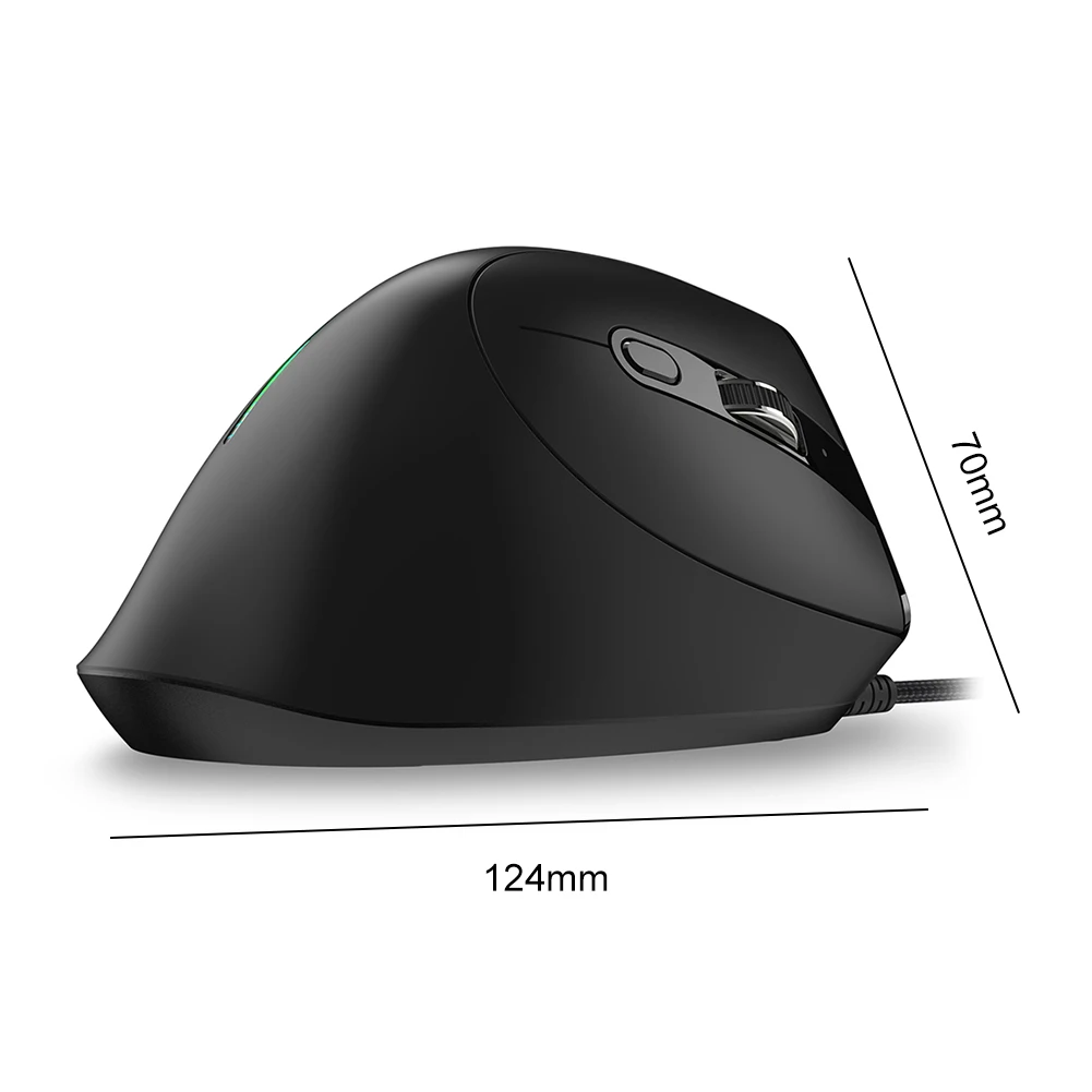 ZELOTES 9 Buttons T-50 Wired Vertical RGB Gaming Mouse Ergonomic RGB ...
