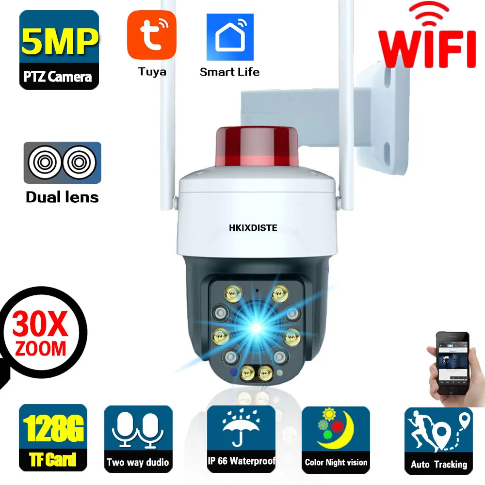 Smart-Life-5MP-30X-Zoom-Wifi-IP-Security-Camera-Speed-Dome-Outdoor-Tuya ...