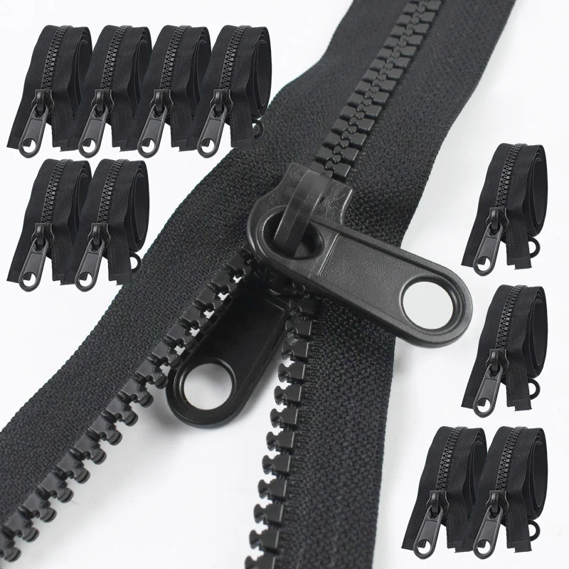 4Pcs 5#8#10# Resin Zippers 60-300cm Double-sided Auto Lock Zipper Tent ...
