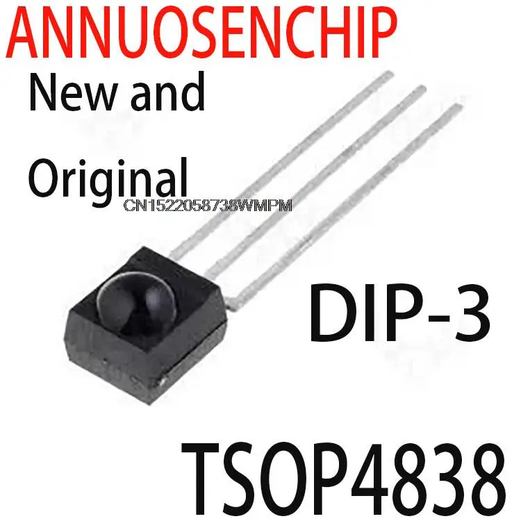 50 pces novo e original p4838 tsop 4838 dip 3 módulo receptor 38 khz tsop4838|khz| - AliExpress