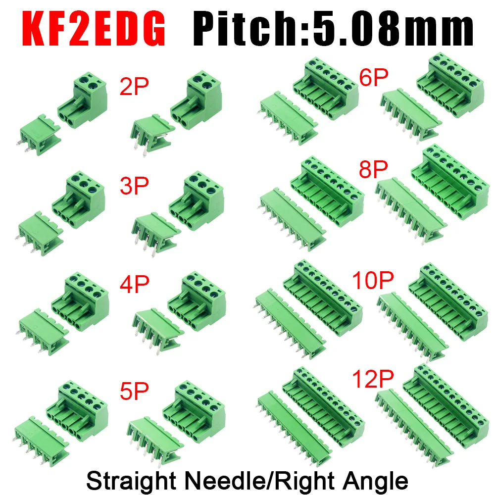 10-5-Pairs-Pitch-5-08mm-Terminal-Block-Connector-2EDG-5-08mm-2-12-Pin ...