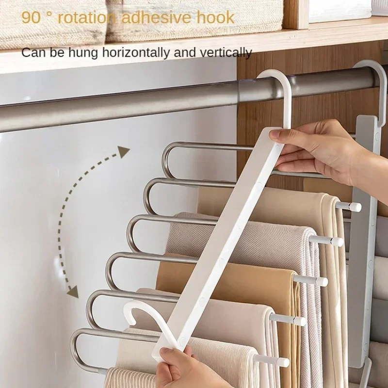 Folding-Pants-Rack-Multi-functional-Multi-layer-Pants-Hanger-Household ...