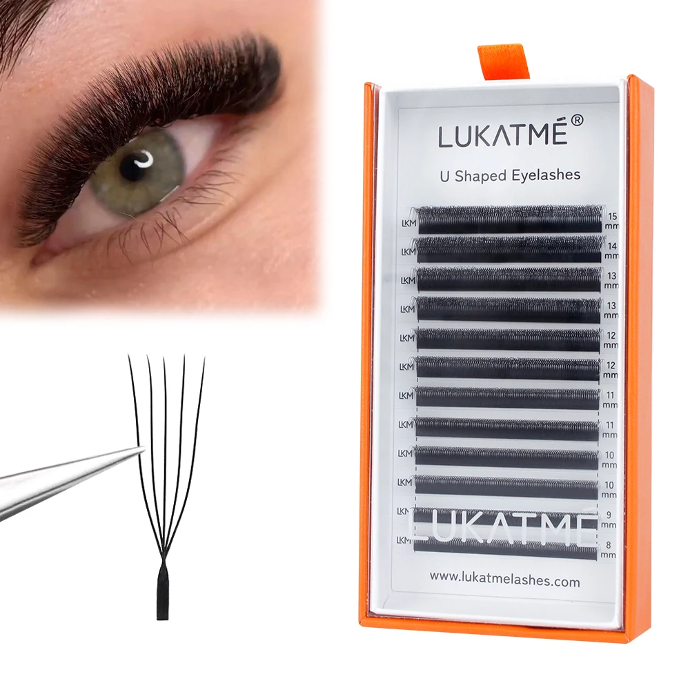LUKATME U-5D Lash Extensions U Shape 5D False Eyelashes for Makeup ...