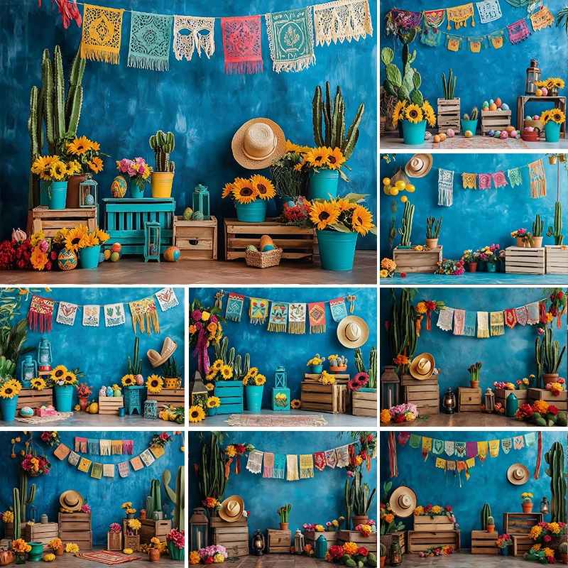 LS Mexican Carnival Backdrop Photography Cake Smash Party Kids Adult ...