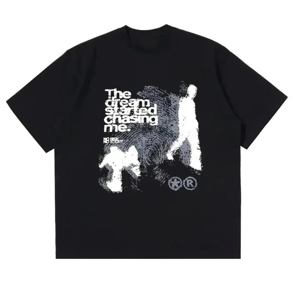 Women's Shadow Print Y2k Top Tee Short Sleeve O Neck Shirt Harajuku ...