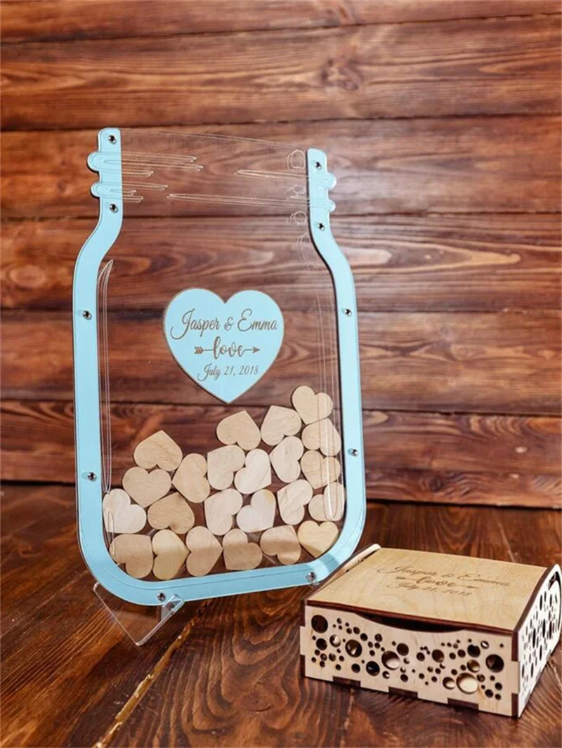 Creative-Wedding-Birthday-Banquet-Wishing-Sign-in-Bottle-Heart-Shaped ...