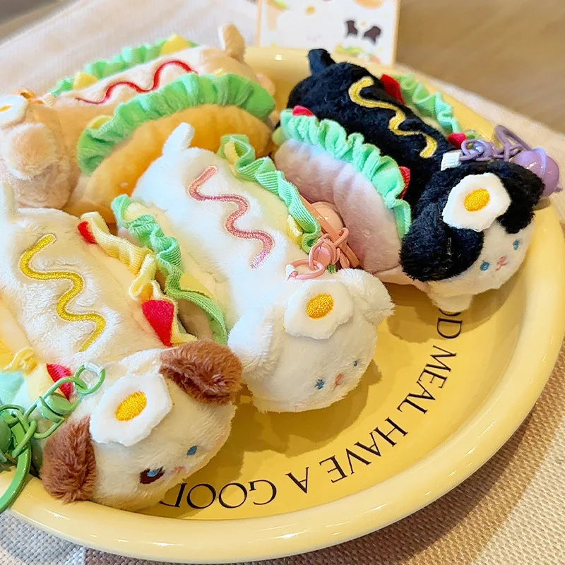 Funny-Hot-Dog-Food-Doll-Keychain-For-Bag-Pendant-Cartoon-Design-Cute ...