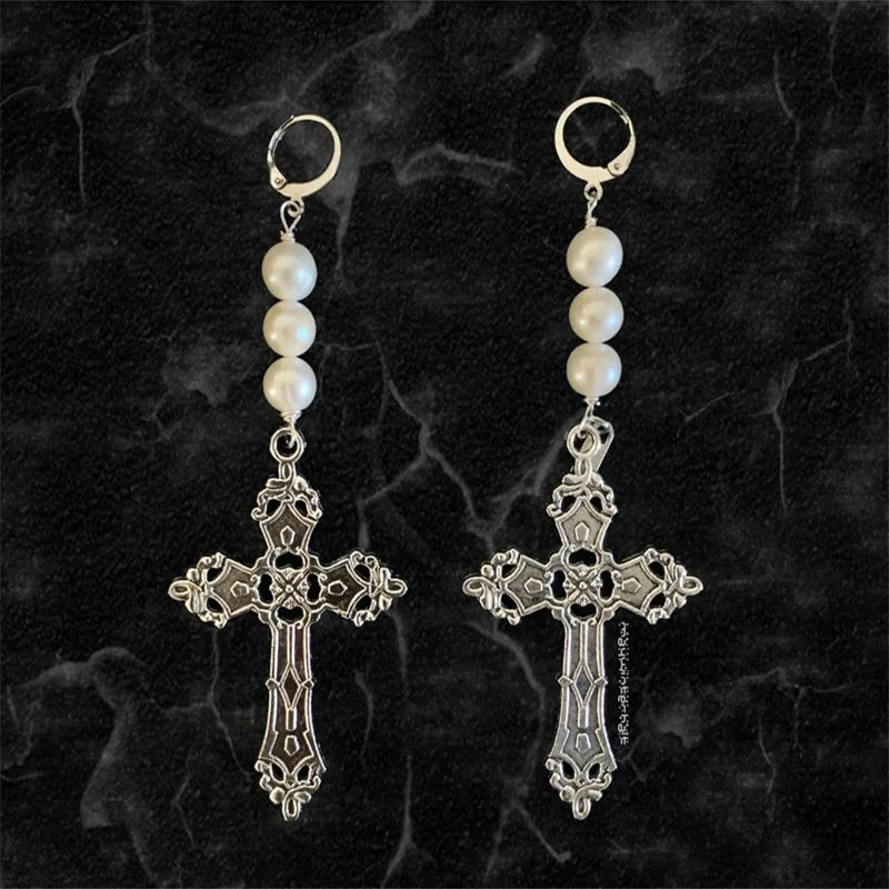 Christian Jewelry Earring | Christian Pearl Jewelry | Pearl Cross ...