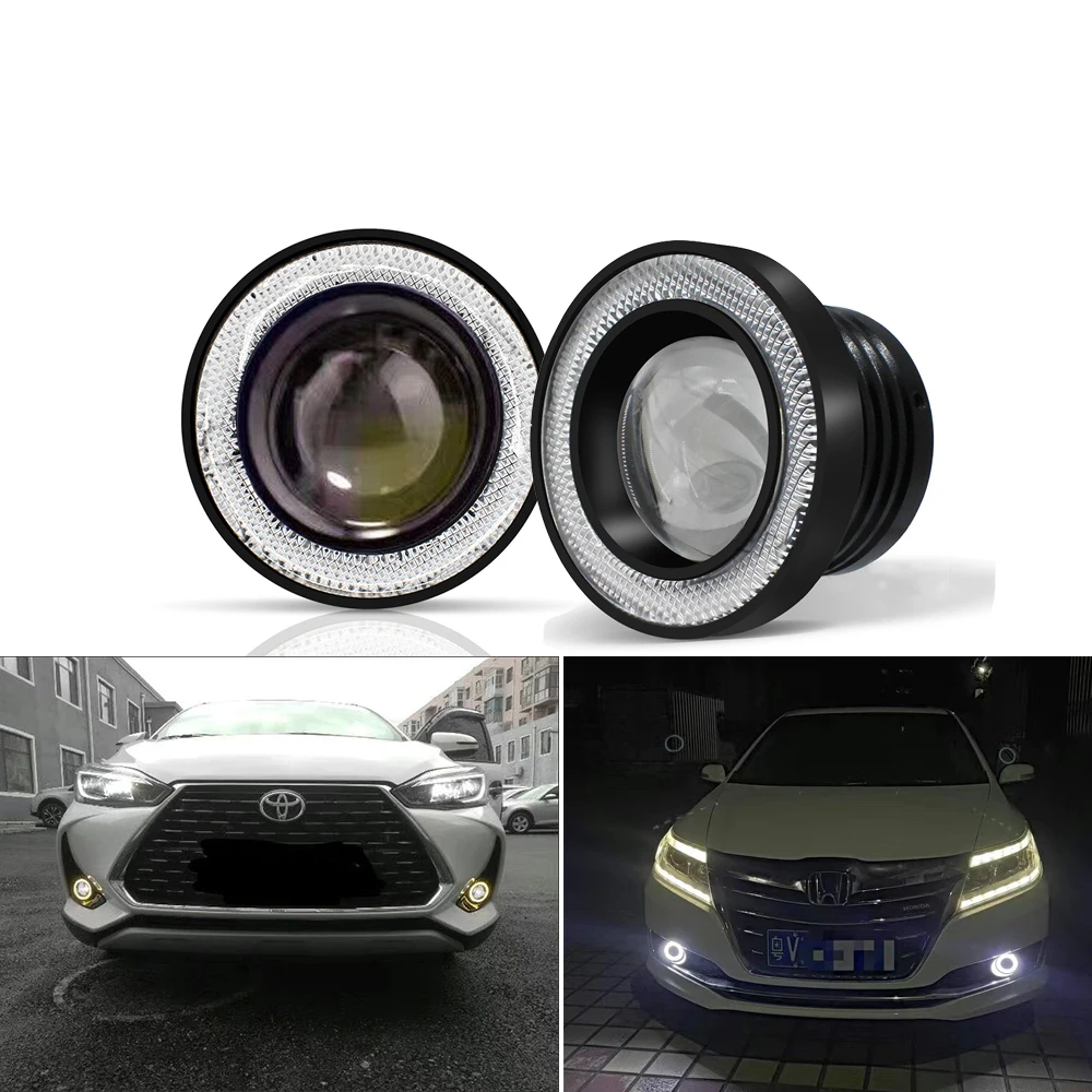 2Pcs-3-0Inch-LED-Angel-Eyes-Fog-Lamp-12V-Universal-2-5Inch-COB-LED-DRL ...