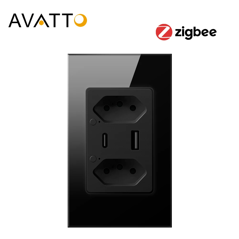AVATTO-Tuya-Brazil-Zigbee-Wall-Socket-with-Type-C-USB-Port-individual ...