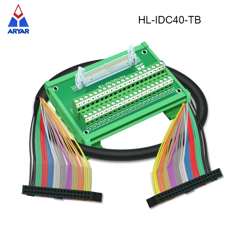IDC40-Male-To-40P-Terminal-Block-Breakout-Board-Idc-40-Vonnector-PLC ...