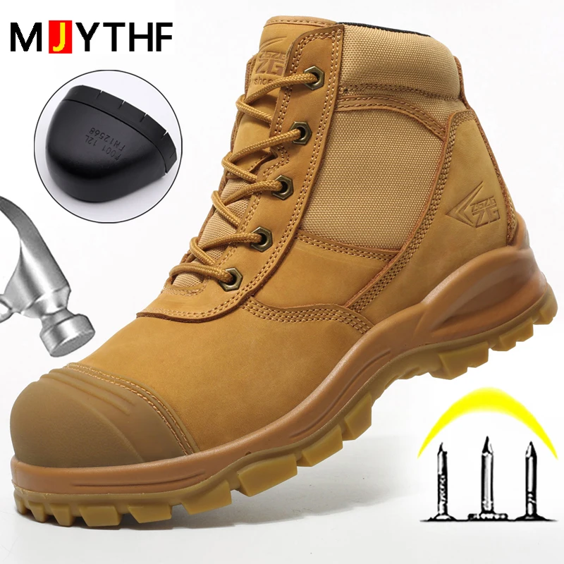 Genuine-Leather-Men-s-Boots-Safety-Shoes-Indestructible-Work-Boots ...