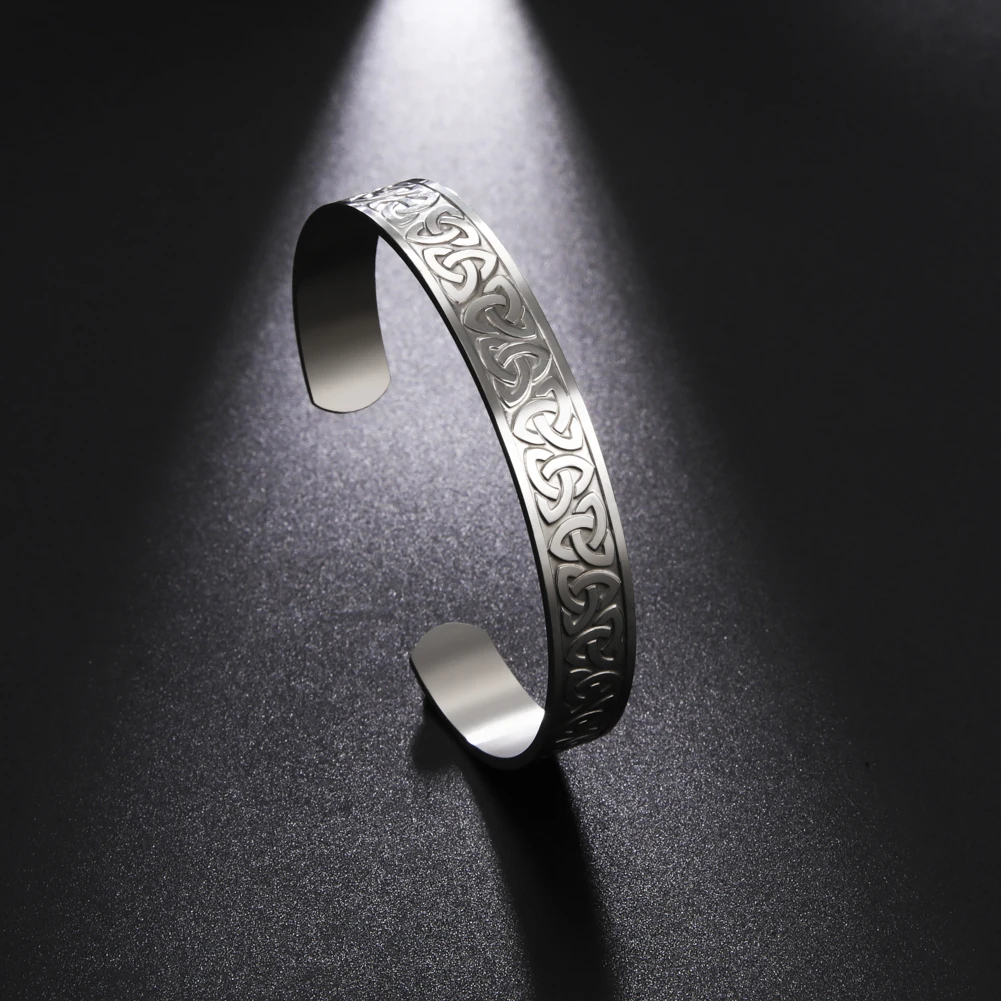 Viking-Loop-Triangle-Celtics-Irish-Knots-Open-Bangle-Adjustable-for ...