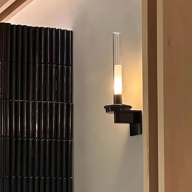 Modern Creative High-End Metal Glass LED Decor Home Wall Light Bar ...
