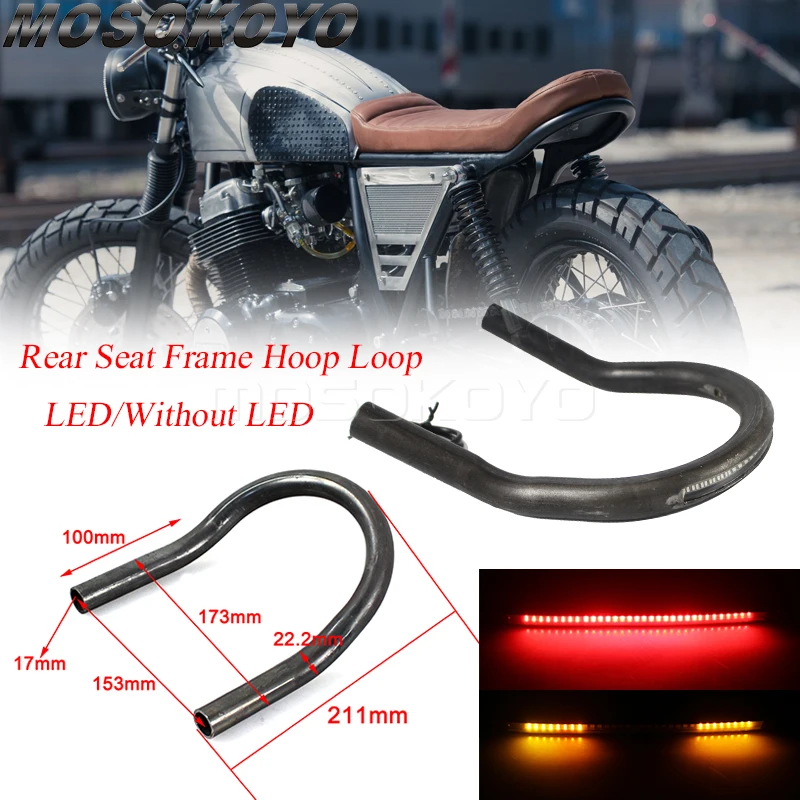 Motorcycle-25mm-22mm-LED-Upswept-Rear-Seat-Frame-Hoop-Loop-for-Honda ...