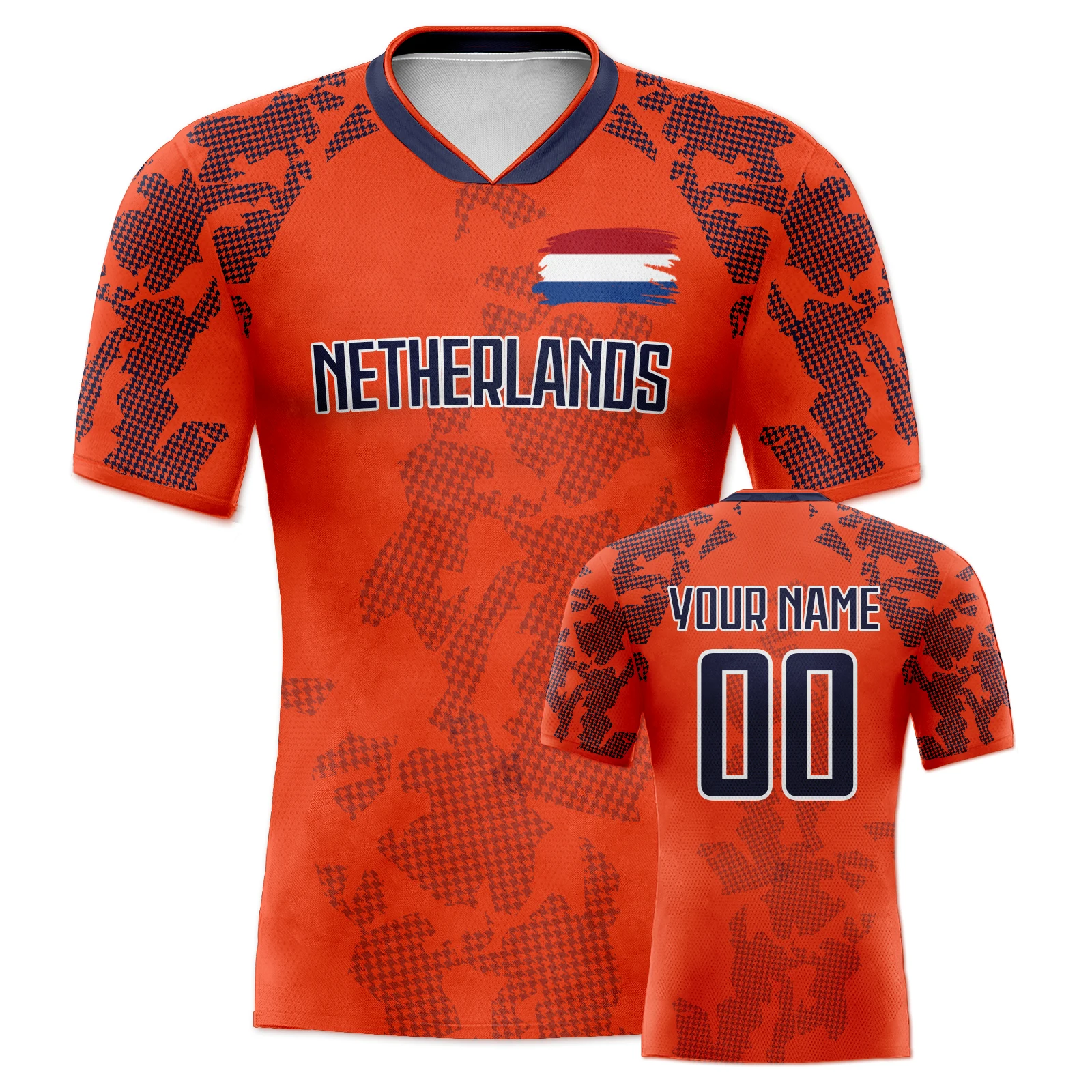 Custom Netherlands Soccer Jersey Personalized Name Number, National ...