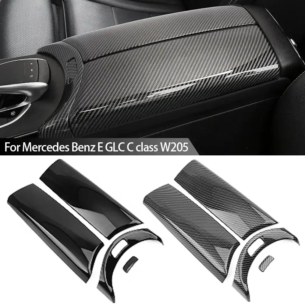 4Pcs-Carbon-Fiber-Car-Center-Armrest-Box-Panel-Switch-Button-Cover ...