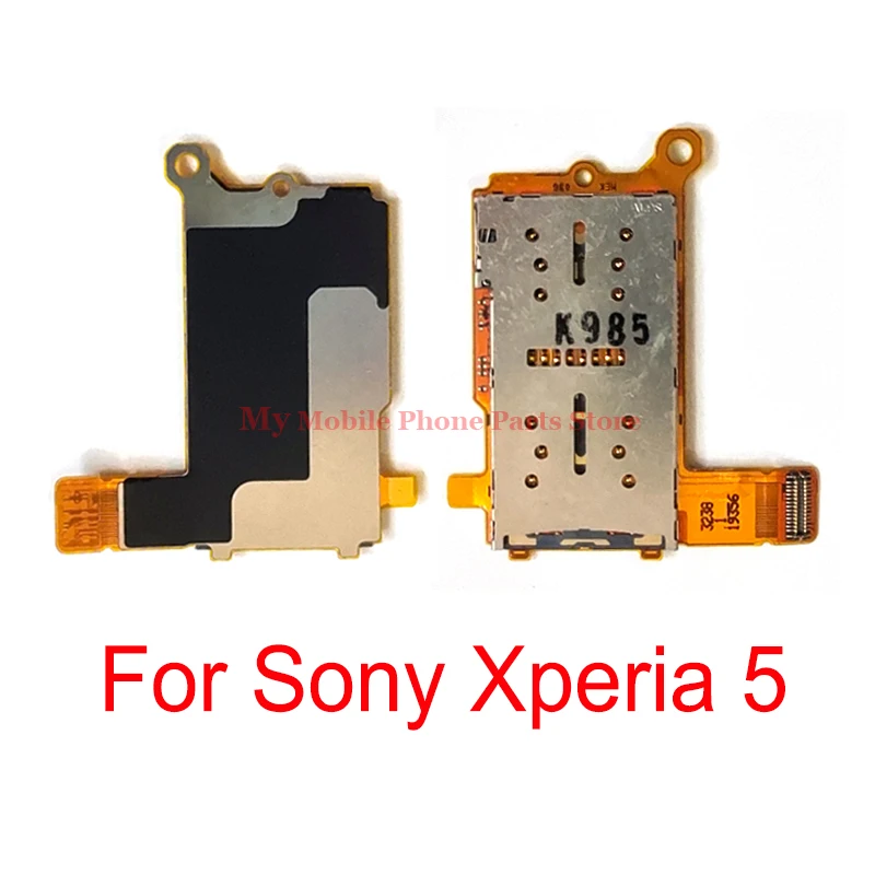 Sim Card Reader Holder Connector Slot Tray Flex Cable Ribbon For Sony Xperia 5 Xperia5 ...