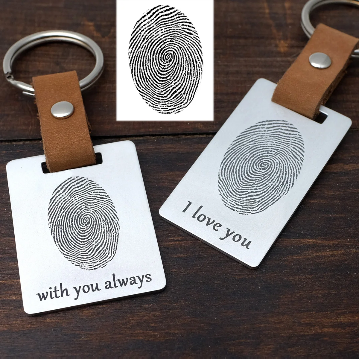 Personalized Fingerprint Keychain, Your Actual Fingerprint Key Chain ...