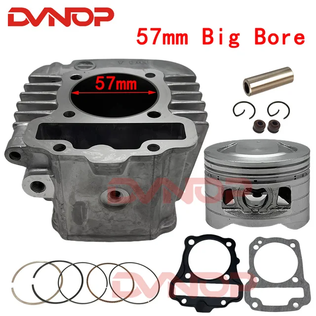 Motorcycle Cylinder Kit 55mm 56mm 57mm Big bore Piston Ring for Honda ...