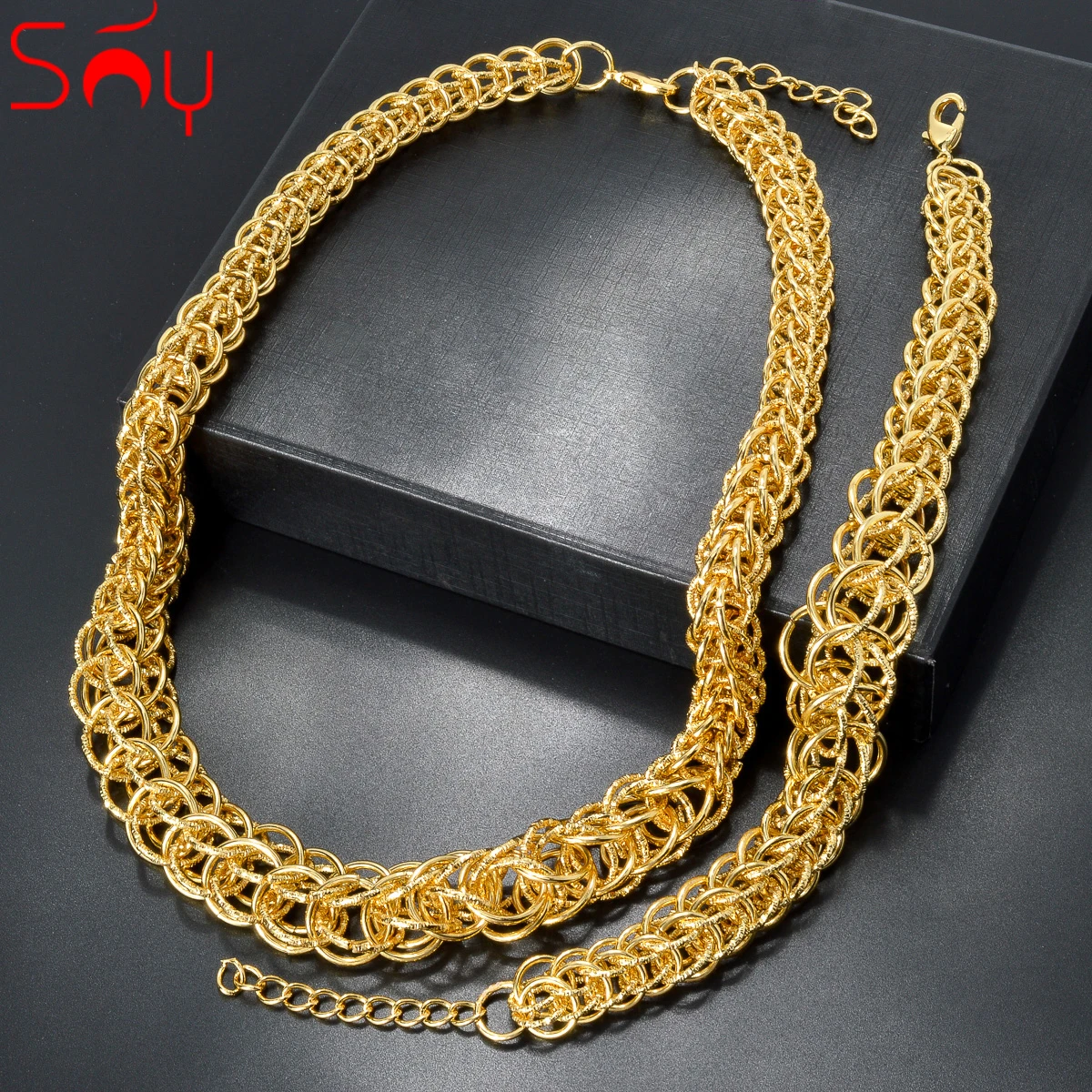 Dubai-Gold-Plated-Italian-luxury-Design-Bracelet-Necklace-For-Women ...
