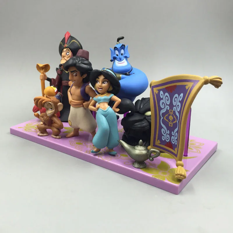 Disney Aladin And The Magic Lamp Jafar Jasmine Aladdin Action Figures ...