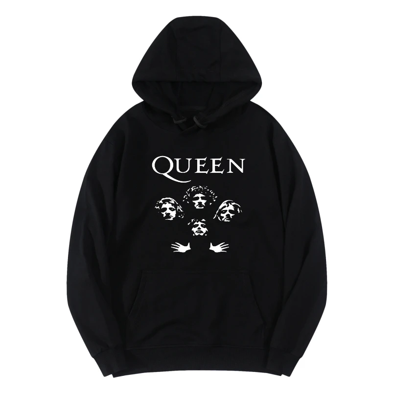 Nova rainha hoodies música lendária banda de rock impressão streetwear ...