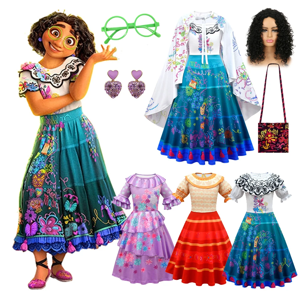 Encanto Cosplay Mirabel Madrigal Costume Girl Dress Girls Fancy ...
