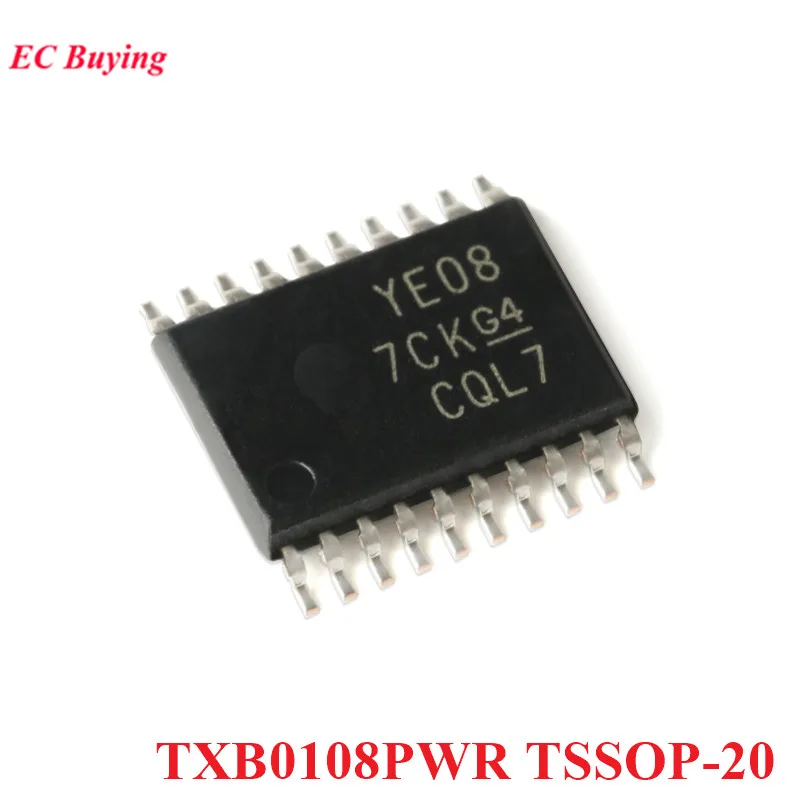 10Pcs-1pc-TXB0108-TXB0108PWR-YE08-TSSOP-20-8-bit-Bidirectional-Voltage-Level-Translator ...