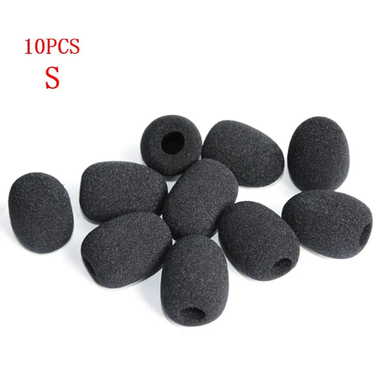 10PCS-Microphone-Windscreen-Sponge-Cover-Headset-Mic-High-density ...